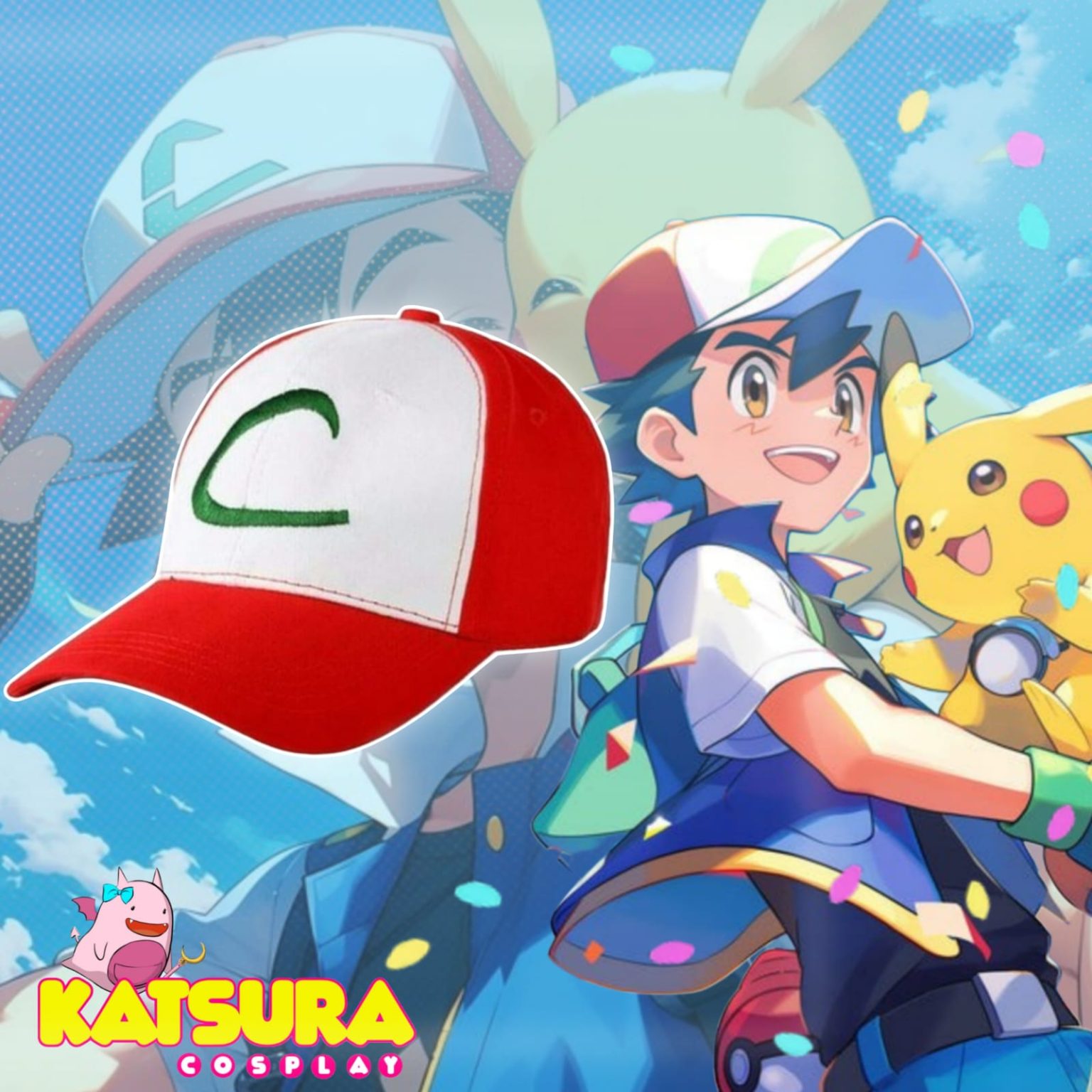 Gorro Ash Ketchum - Pokemon - Katsura Cosplay